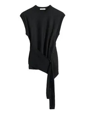 LEMAIRE Buttoned Sleeveless Top - Black