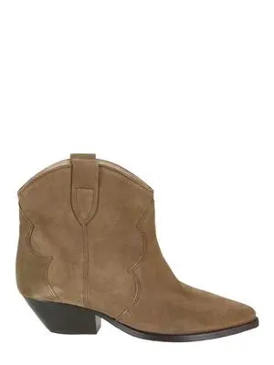 Isabel Marant Tab Detail Ankle Boots - Brown