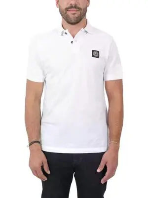 Stone Island Logo-patch Polo Shirt - White
