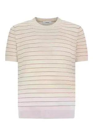 LARDINI Striped T-shirt - Neutrals