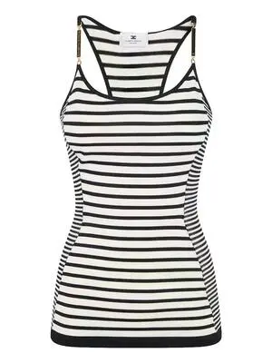ELISABETTA FRANCHI Striped Racerback Tank