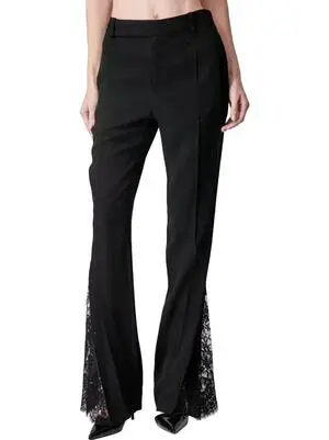 ARTICLE TEN Lace-detail Trousers - Black