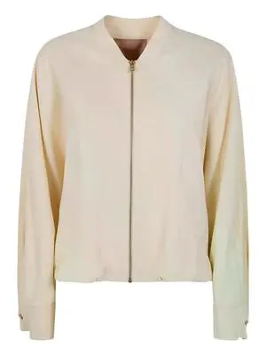 TWINSET Zip-up Bomber Jacket - Neutrals