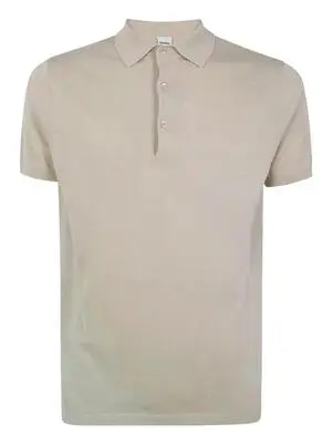 Aspesi Short-sleeve Buttoned Polo Shirt - Neutrals
