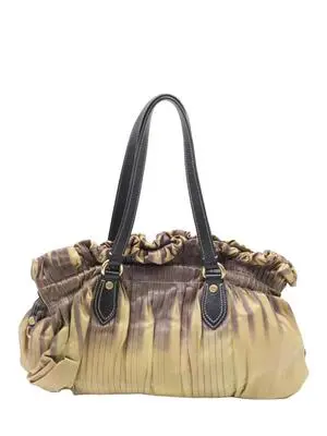 Etro Pleated Ombre Leather Shoulder Bag - Neutrals