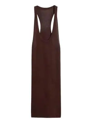 LEMAIRE Racerback Tank Mini Dress - Brown