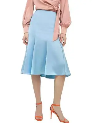 TRUSSARDI Flared Midi Skirt - Blue