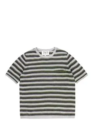 TWP Striped Crewneck T-shirt - Grey