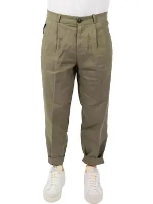 RRD Pleated Lin Trousers - Green