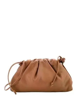 Bottega Veneta The Pouch Leather Mini Crossbody Bag - Brown