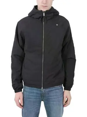 Stone Island Zip Fastening Hooded Jacket - Black