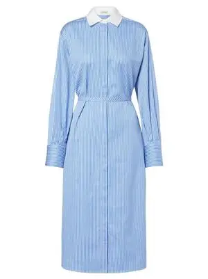 Altuzarra Floyd Pinstripe Shirt Dress - Blue