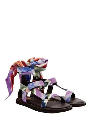 Missoni Maud Chevron Twill Sandals - Multicoloured