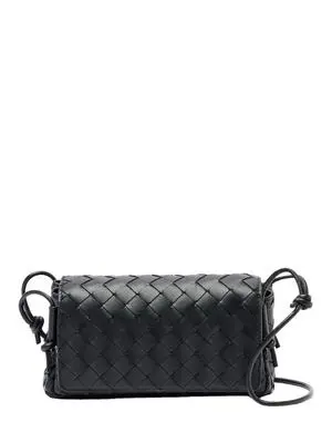 Bottega Veneta Leather Crossbody Bag - Black