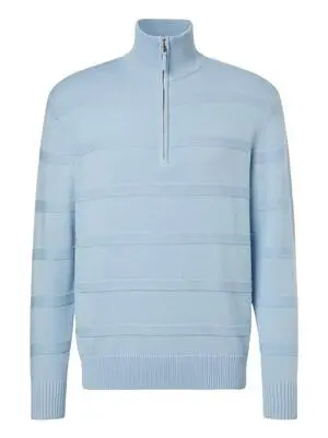 ALLUDE Cotton And Cashmere Turtleneck Sweater - Blue