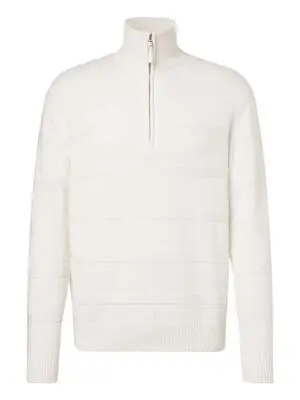 ALLUDE Cotton And Cashmere Turtleneck Sweater - White
