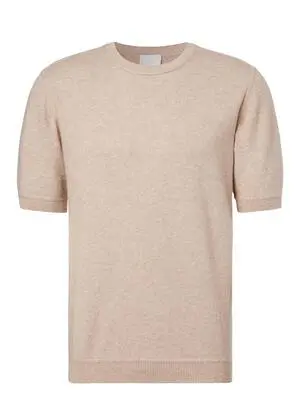 ALLUDE Cotton And Cashmere Crewneck Sweater - Beige