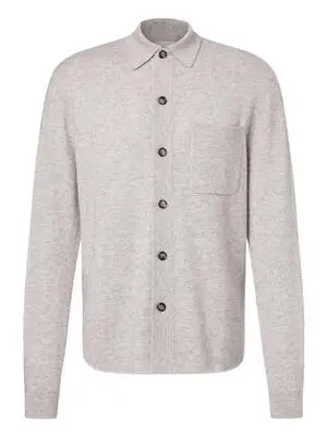 ALLUDE Cotton And Cashmere Overshirt - Grey