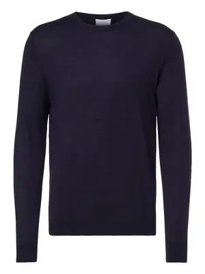 ALLUDE Virgin Wool Crewneck Sweater - Blue