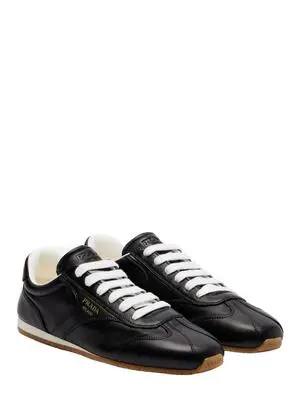 Prada Leather Sneakers - Black