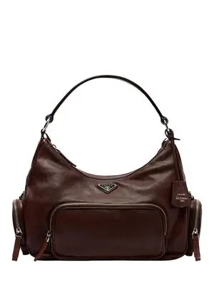 Prada Leather Shoulder Bag - Brown