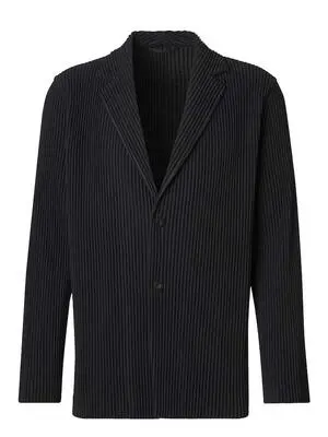 Issey Miyake Homme Plissé Basics Pleated Blazer - Black
