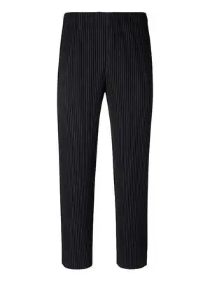 Issey Miyake Homme Plissé Basics Pleated Straight Pants - Black