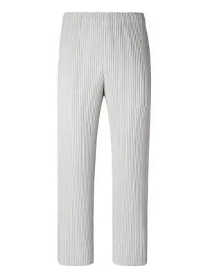 Issey Miyake Basics Pleated Straight Pants - Grey