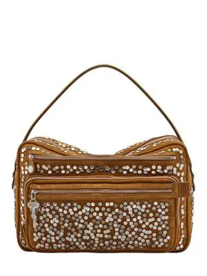Acne Studios Large Suede Camera Shoulder Bag - Brown