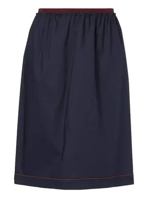 Plan C Cotton Midi Skirt - Blue
