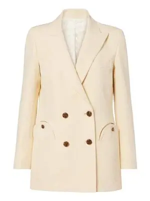 BLAZÉ MILANO Savannah Linen And Silk Blazer - White