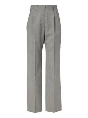 BLAZÉ MILANO Fox Houndstooth Straight Pants - Black