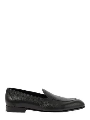 Brioni Appia Leather Loafers - Black
