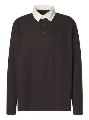 WALES BONNER City Cotton-blend Polo Shirt - Brown