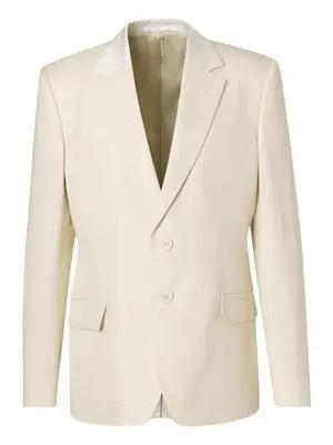 WALES BONNER Alto Satin-trimmed Blazer - White