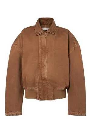 SLVRLAKE Harlem Cotton Canvas Bomber Jacket - Brown