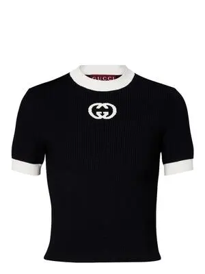 Gucci Gg Knitted Top - Black