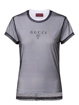 Gucci Layered Cotton-blend Jersey T-shirt - Black