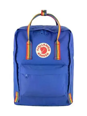 Fjallraven Backpack With Rainbow Striped Straps - Blue