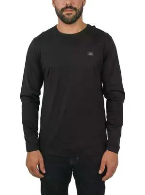 C.P. COMPANY Logo-patch Long-sleeve T-shirt - Black