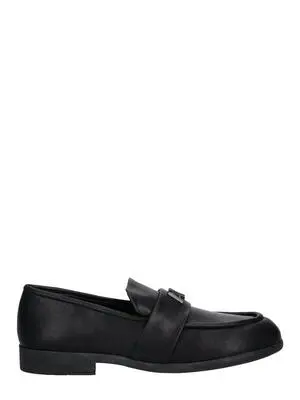 Armani Exchange Logo Strap Loafers - Black