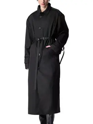 ARTICLE TEN Double-sleeve Trench Coat - Black