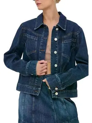TRUSSARDI Button-up Denim Jacket - Blue