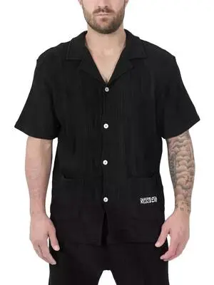 NIKBEN Short-sleeve Textured Shirt - Black