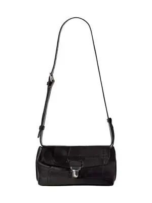 LEMAIRE Croco-embossed Small Gear Shoulder Bag - Black