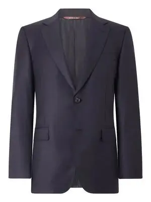 Canali Super 150s Wool Suit Jacket - Blue