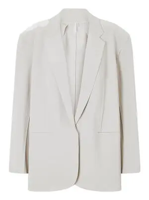 Norma Kamali Single-breasted Stretch-jersey Blazer - Gray