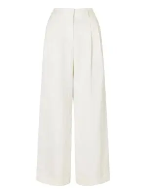 TWP Sulli Pleated Wide-leg Pants - White