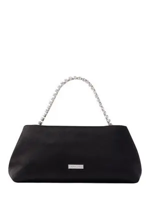 AQUAZZURA Embellished Satin Mini Tote - Black