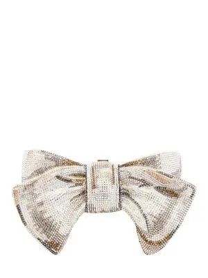 Judith Leiber Bow Just For You Crystal Clutch - Silver